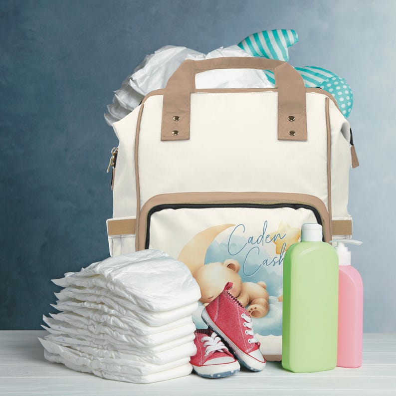 Personalized Baby Name Diaper Bag, Multifunctional Diaper Backpack ...