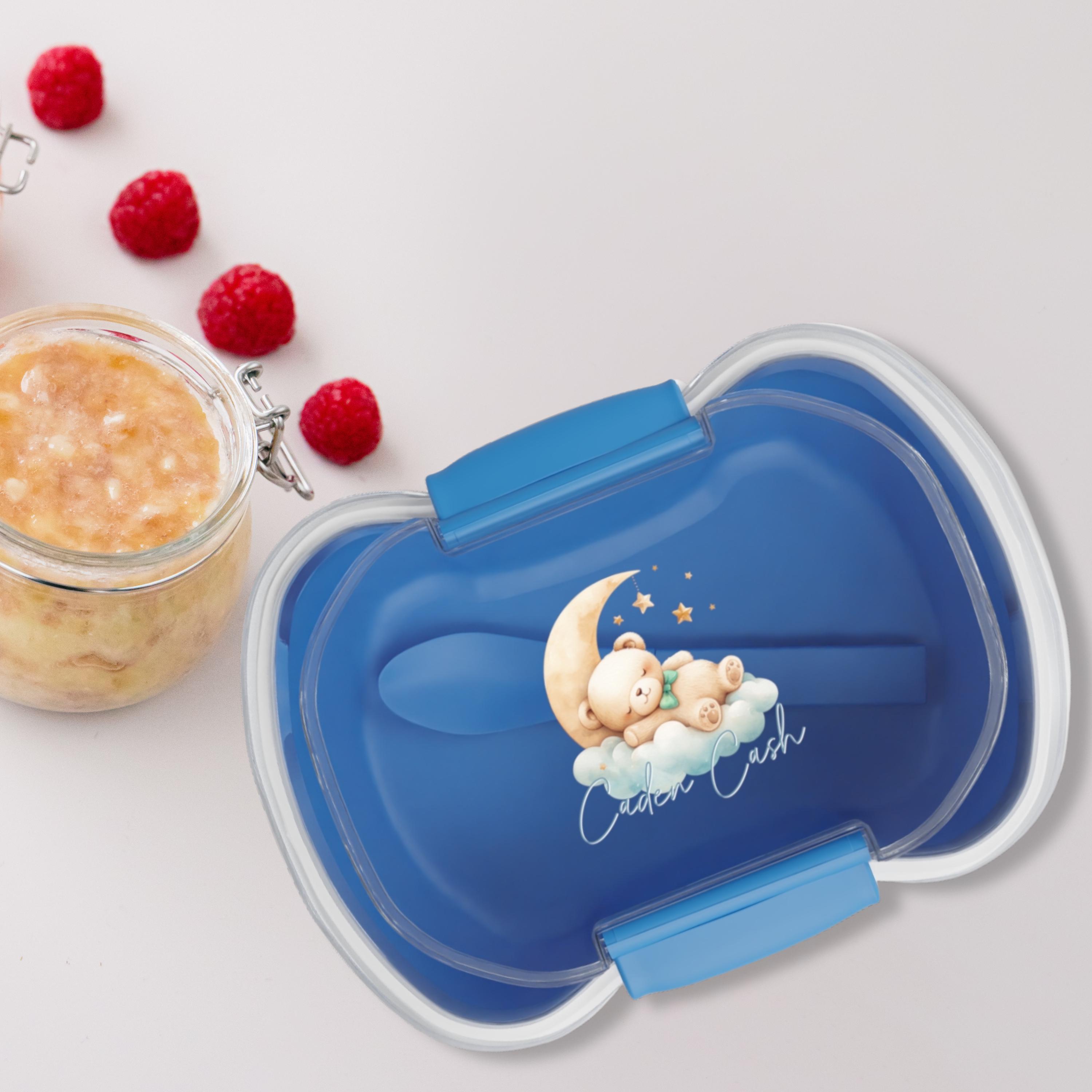 Personalized Baby Snack Box, Two-tier Bento Box, Custom Name School ...