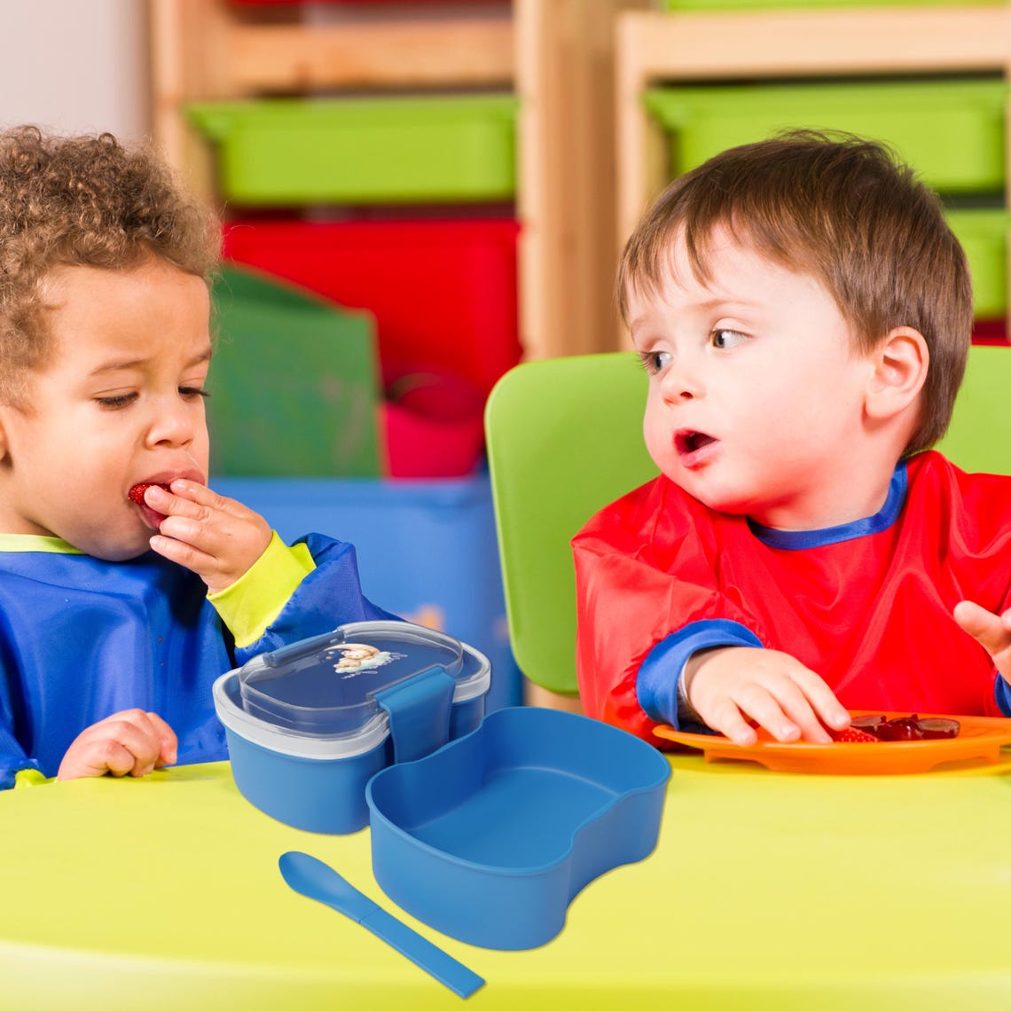 Personalized Baby Snack Box, Two-tier Bento Box, Custom Name School ...