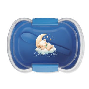 Personalized Baby Snack Box, Two-tier Bento Box, Custom Name School ...