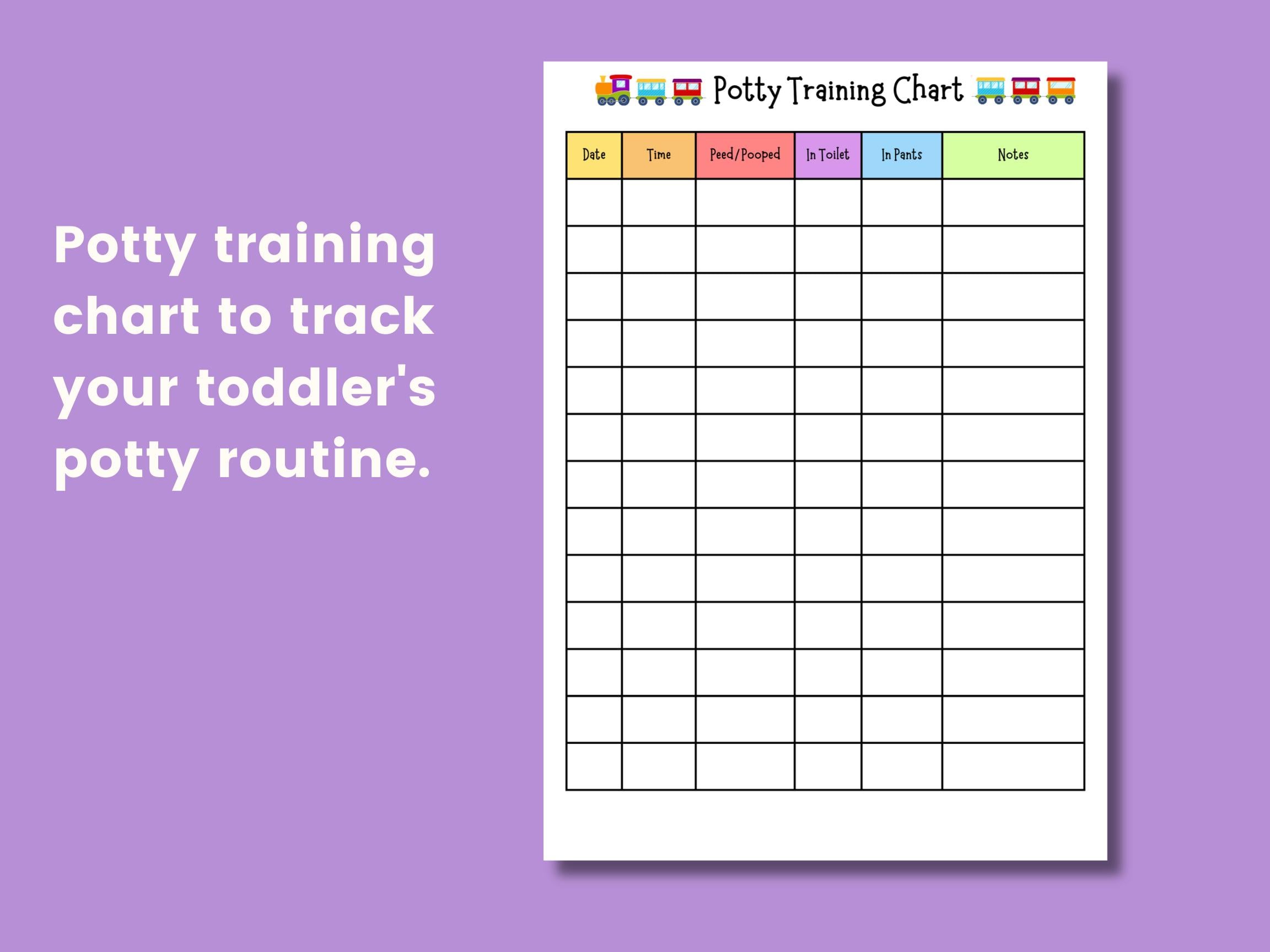 Printable Potty Training Sticker & Tracking Chart - Etsy