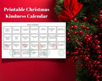 31 Days of Kindness Calendar Christmas - Etsy UK