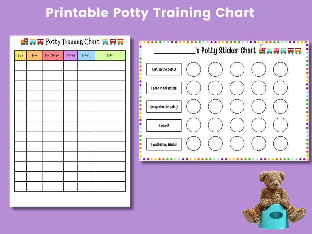 Printable Potty Training Sticker & Tracking Chart - Etsy UK