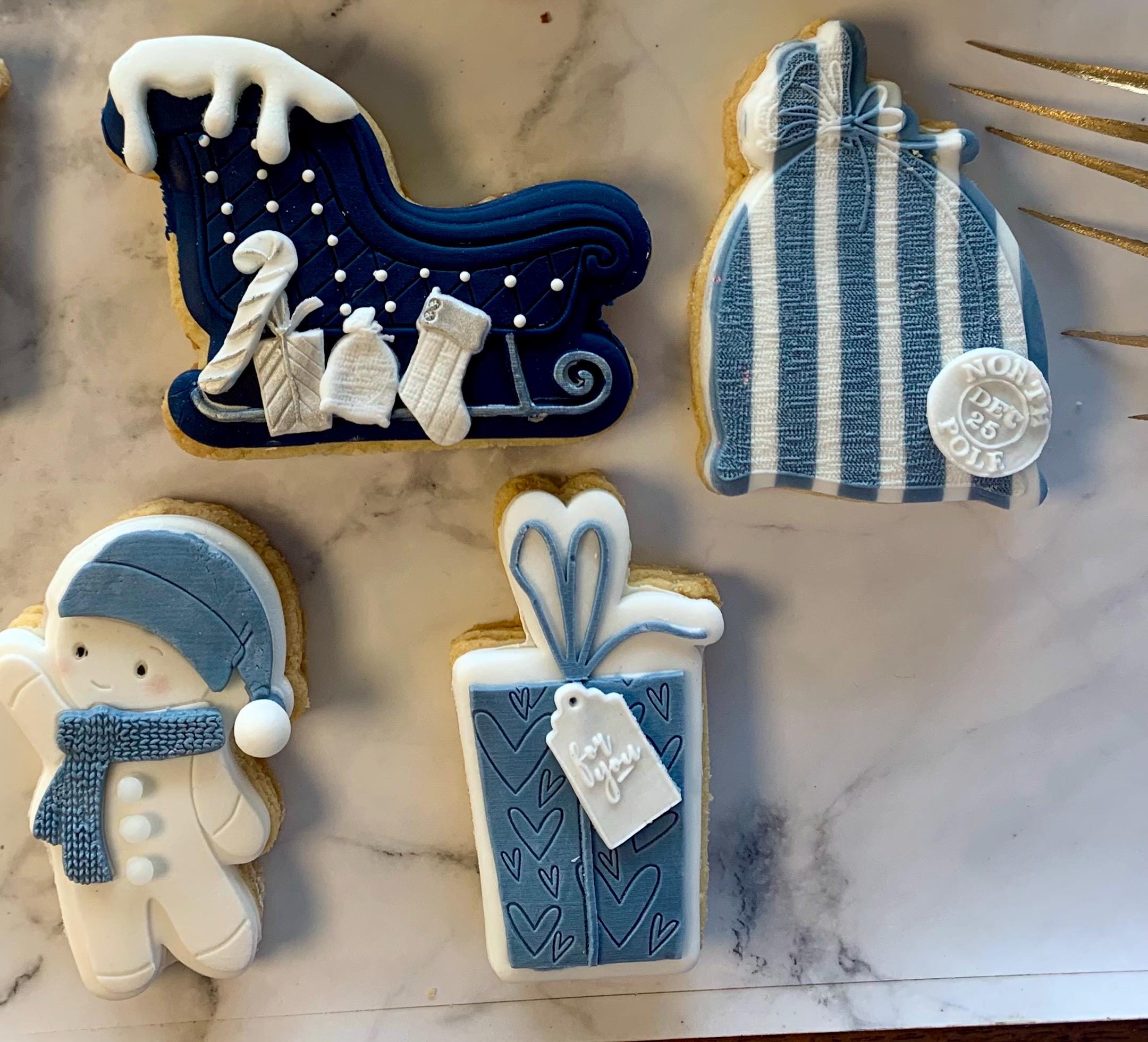 Christmas 4 Piece Cookie Pack Gift Boxed - Etsy Australia