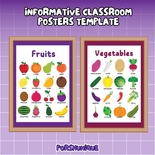Editable Informative Classroom Posters Template Educational Canva ...