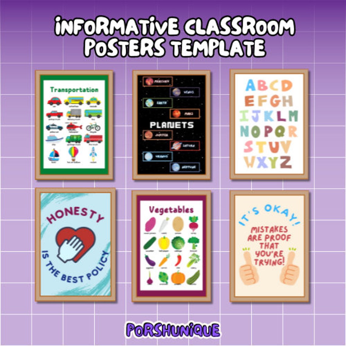 Editable Informative Classroom Posters Template Educational Canva ...