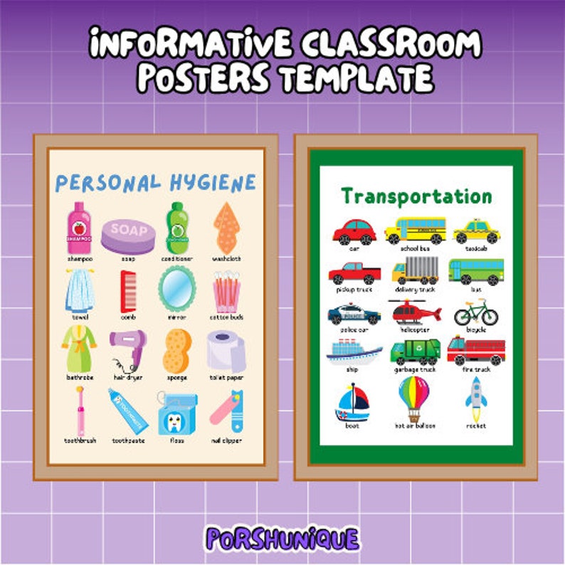 Editable Informative Classroom Posters Template Educational Canva ...
