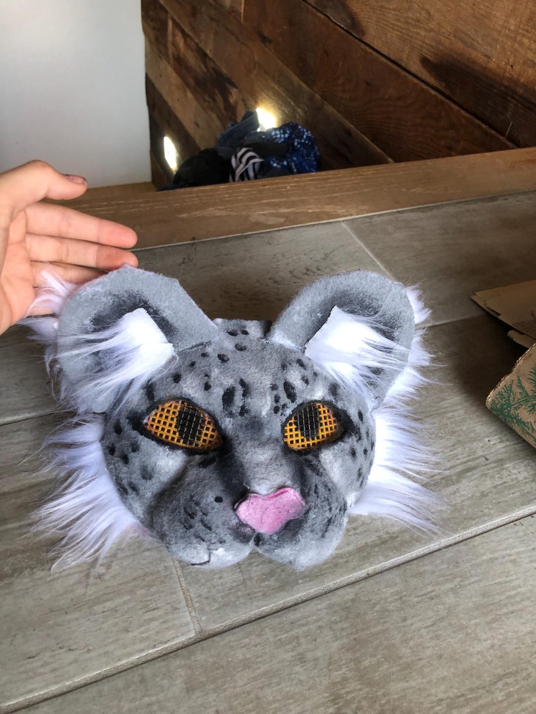 Snow Leopard Therain Mask - Etsy