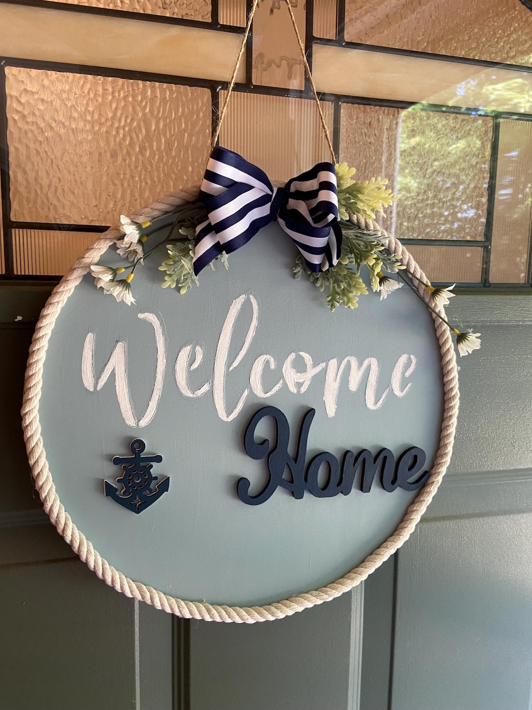 Nautical Beach House Welcome Door Sign No. 1 - Etsy
