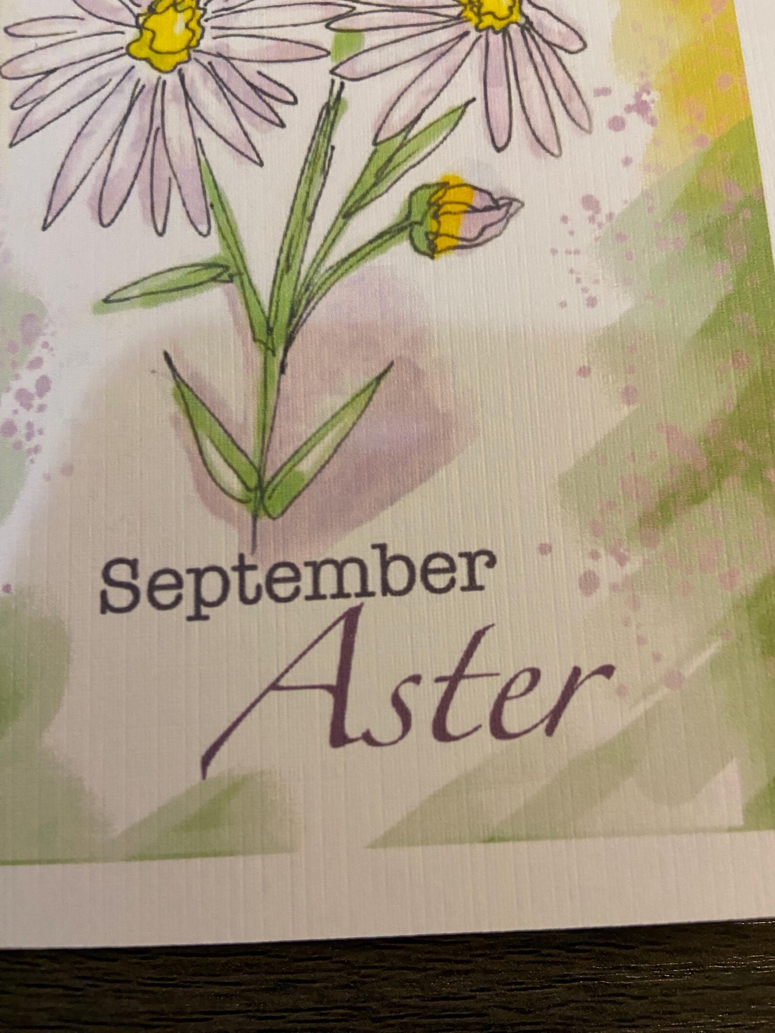 September Birth Flower Handmade Greeting Card - Etsy