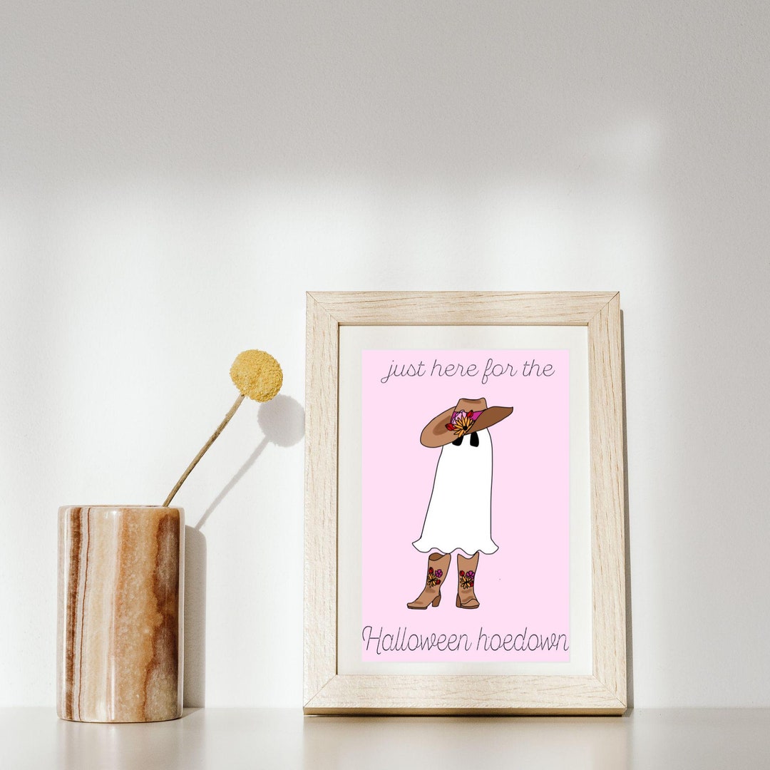 Ghost Cowgirl Halloween Hoedown Digital Poster Wall Art (printable) - Etsy