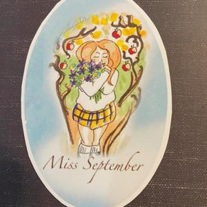 Set of Three September Birth Flower Stickers - Etsy