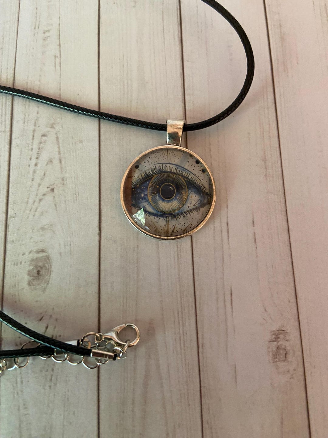 Mysterious Eye Victorian Ephemera Decoupage Cabochon Necklace - Etsy