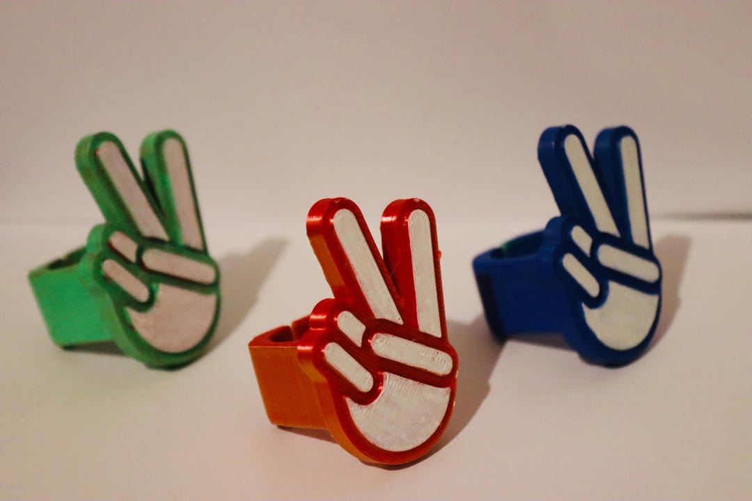 Handmade Scout Woggle: Peace Hand Sign Scarf Slide - Etsy