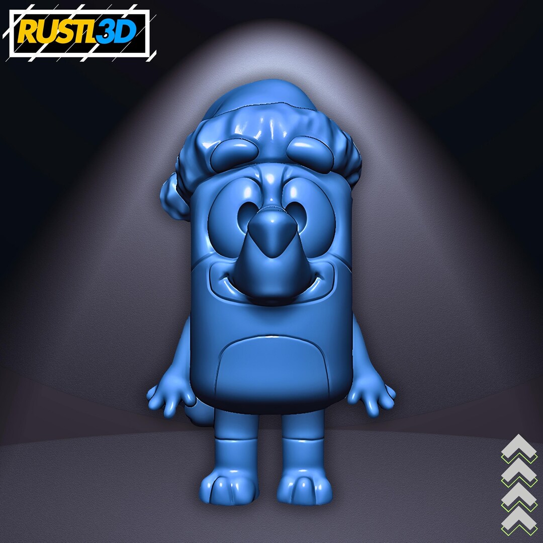 Bluey Xmas Figure, Bluey Stl File for 3D Printing, Xmas Stl 3D Model ...