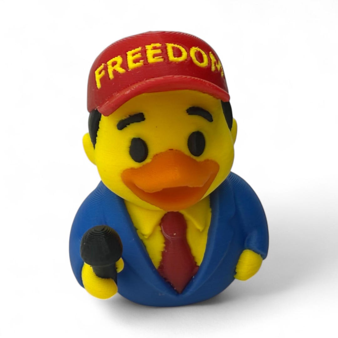 3D Printed Freedom Duck With Red Cap: Patriotic Decor - Etsy