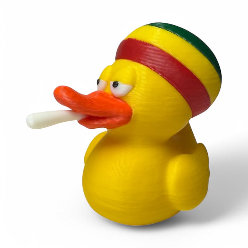 Blazing 420 Duck – 3d-printed Chill Duck Collectible With Rasta Vibes ...