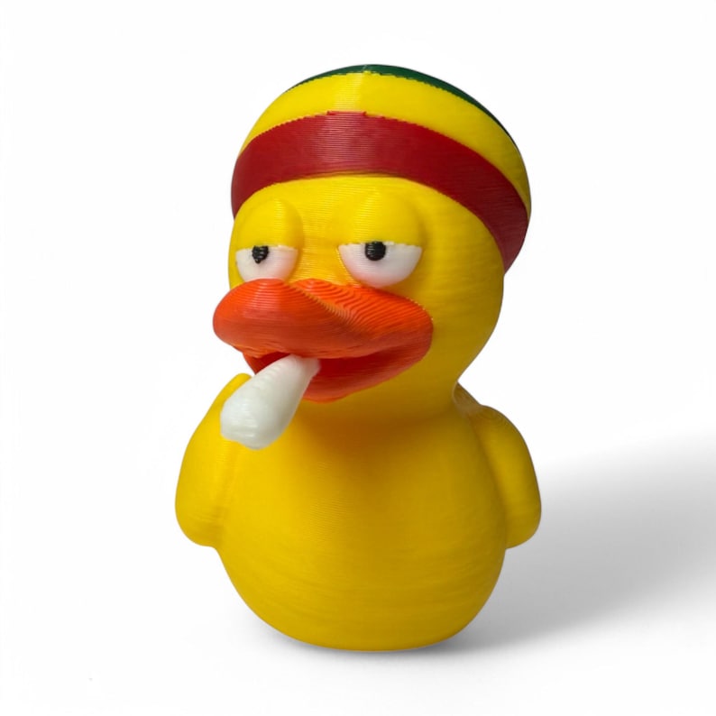 Blazing 420 Duck – 3d-printed Chill Duck Collectible With Rasta Vibes ...