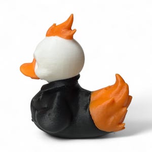 Flaming Skull Biker Duck – 3d-printed Duck With Skull, Fire and ...