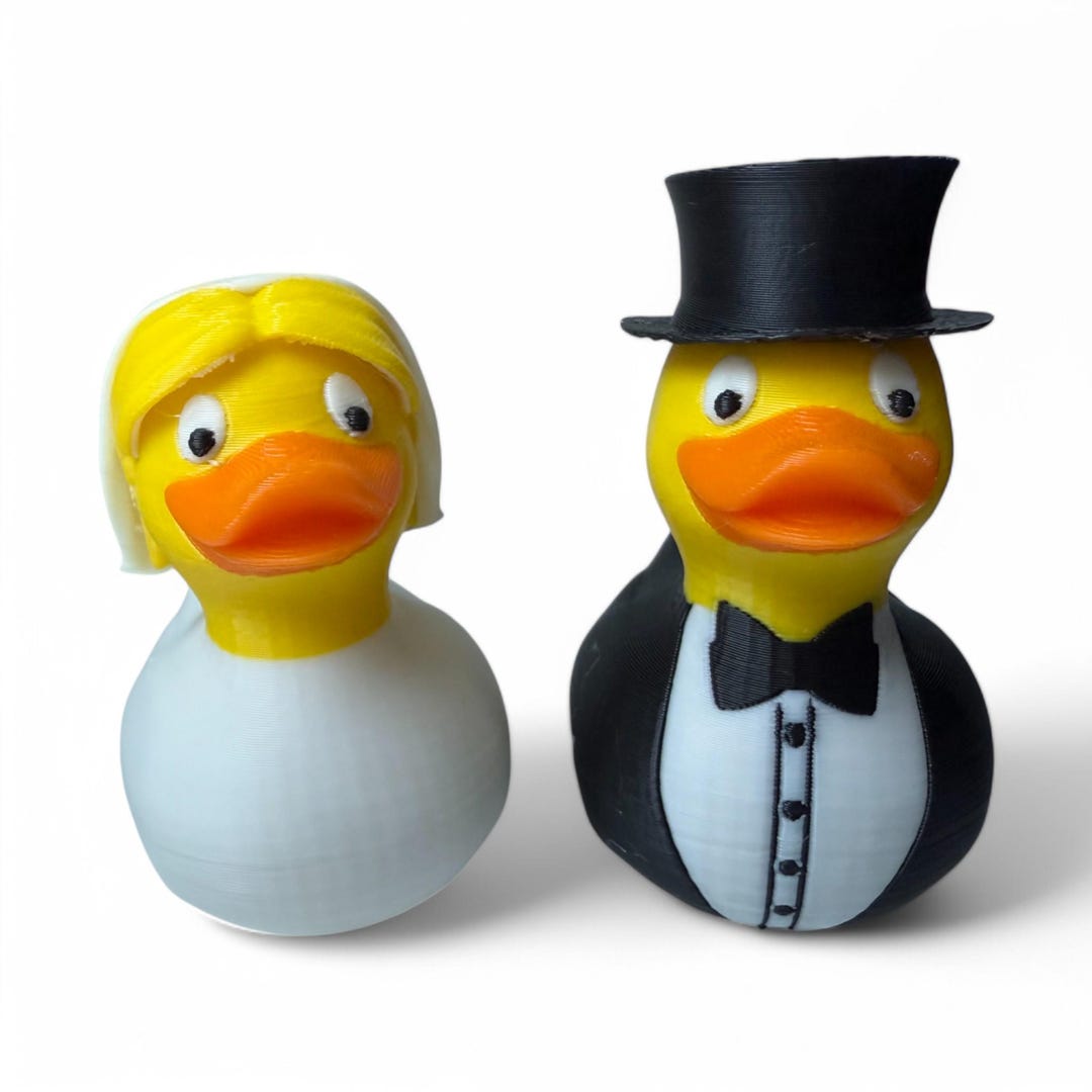 Personalized Wedding Ducks | Bride & Groom Duck Pair for Custom Wedding ...