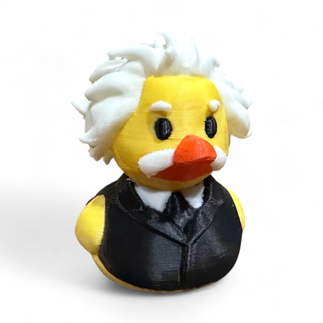 Einstein Duck – 3D Printed Plastic Genius Scientist With Wild White ...