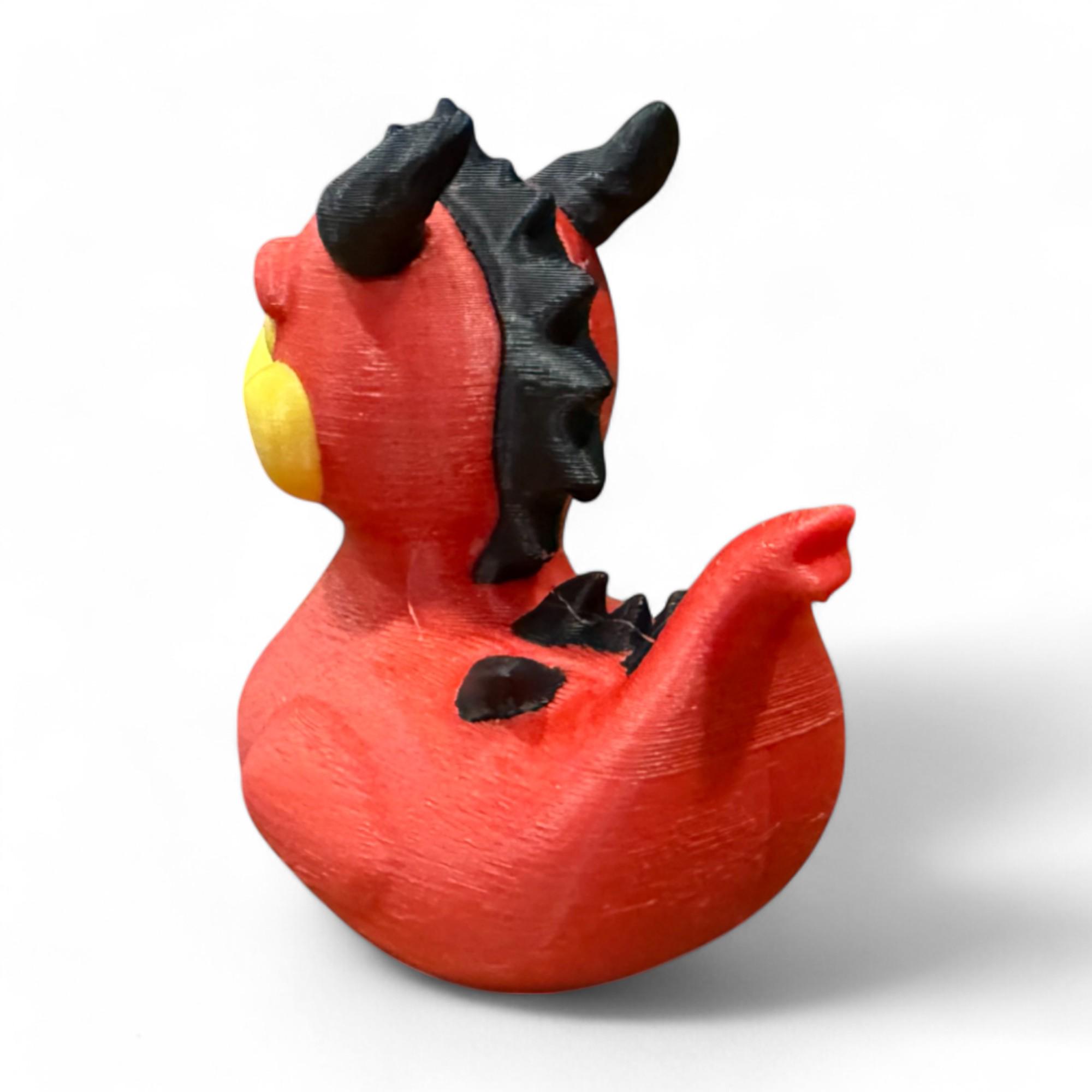 Dragon Duck– 3d-printed Fantasy Duck Collectible With Scales, Horns ...
