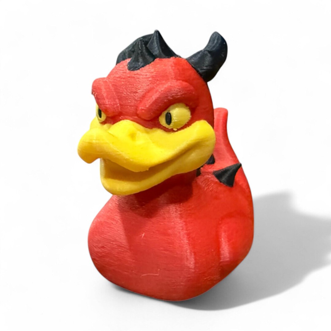 Dragon Duck– 3d-printed Fantasy Duck Collectible With Scales, Horns ...