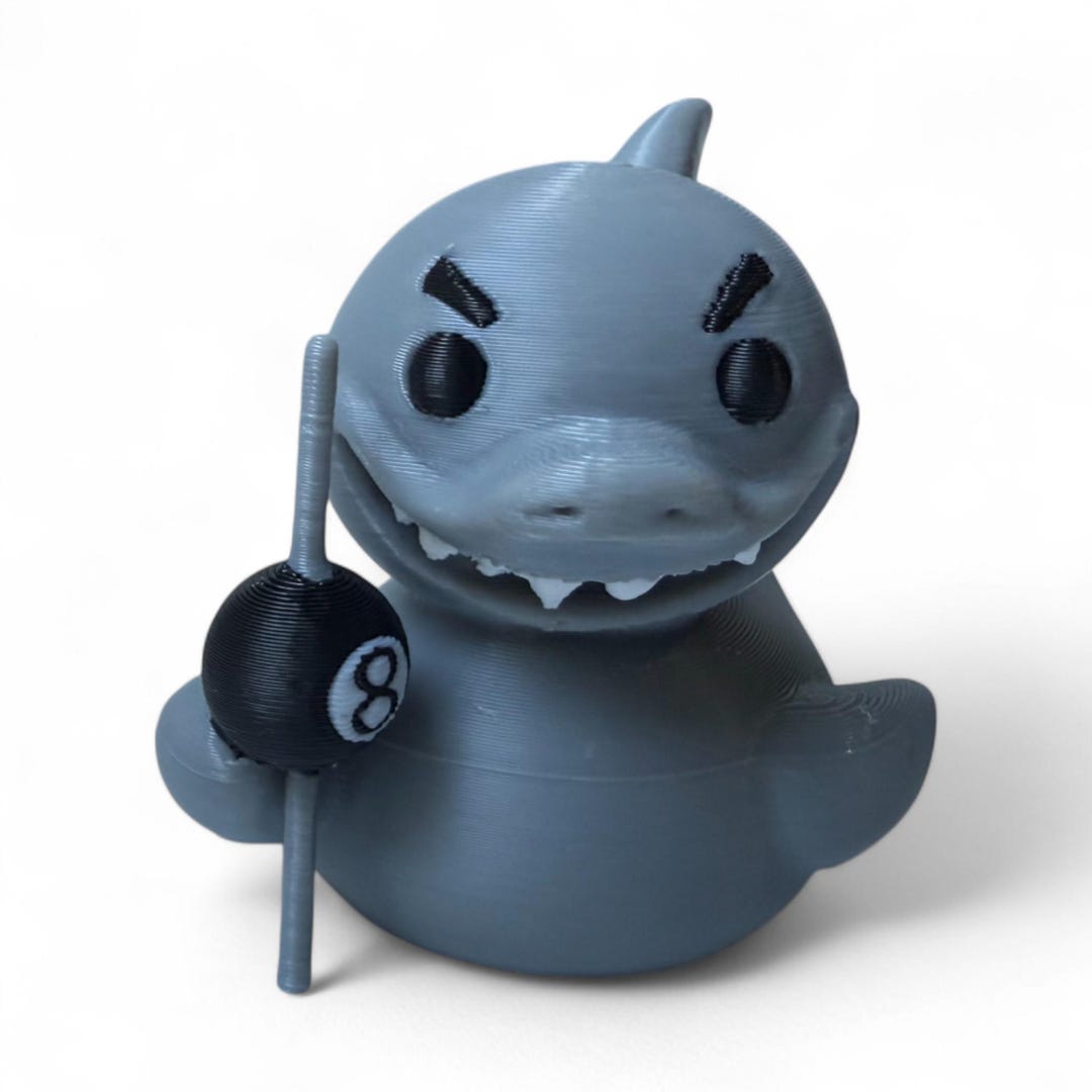Pool Shark Duck – 3d-printed Duck With Cue Stick, Eight Ball ...