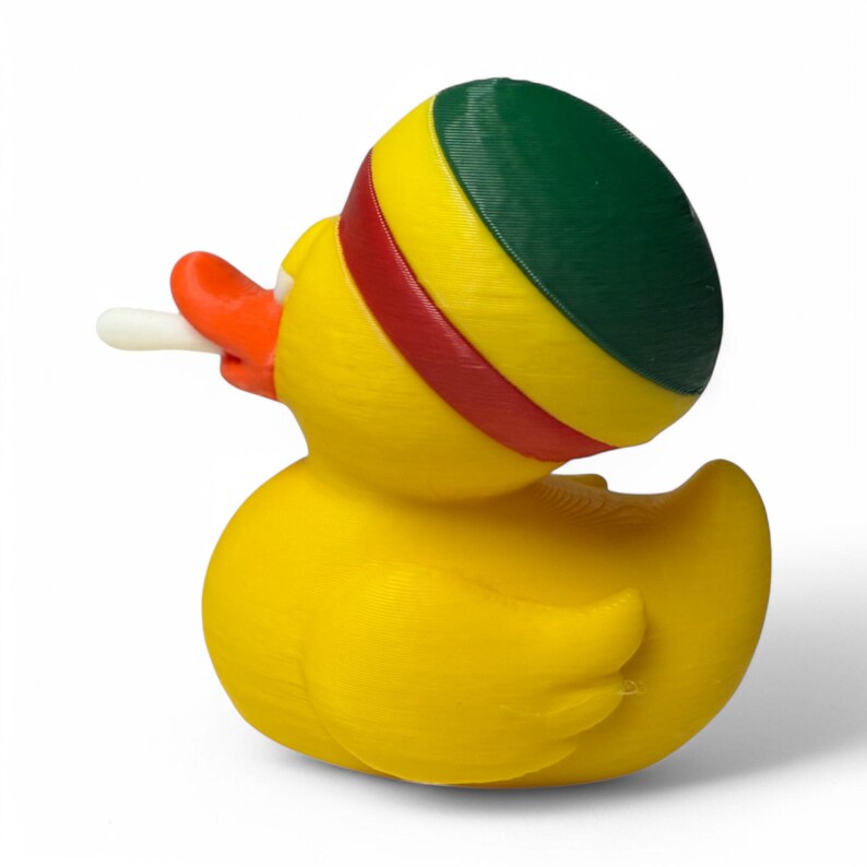 Blazing 420 Duck – 3d-printed Chill Duck Collectible With Rasta Vibes ...