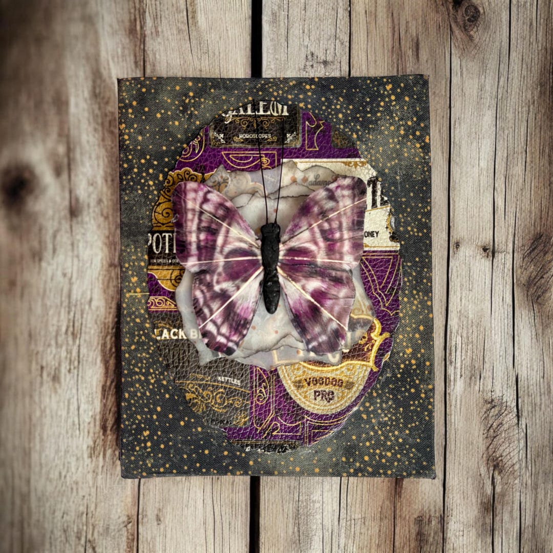 Grimoire Purple Gothic Spellbook - Handcrafted Witchy Journal With Tea ...