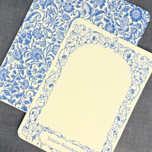 Personalized French Toile Stationery Set: Handmade Notecards - Etsy