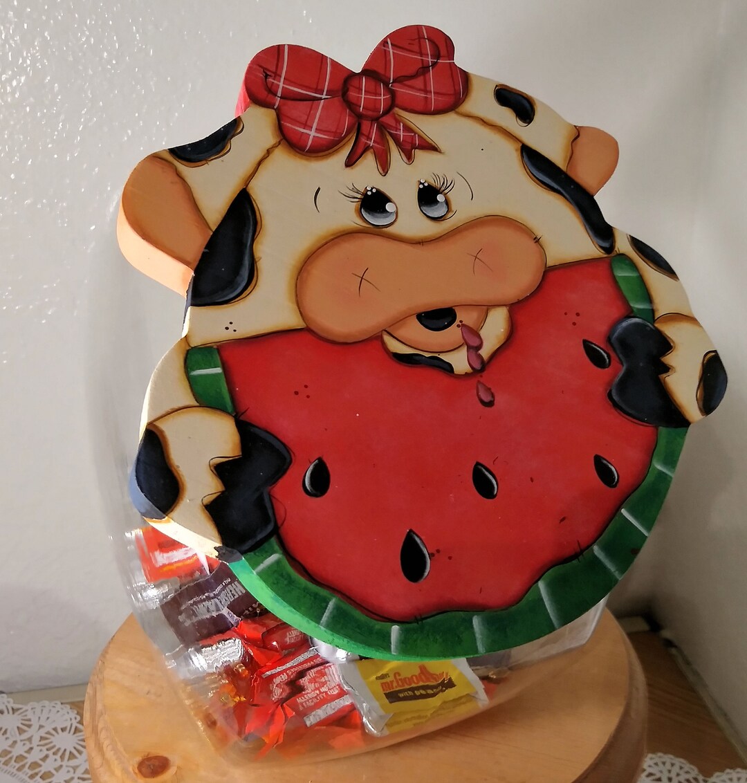 Cow Jar Lid/ Cookie Jar Lids Painted Cow/ Gallon Size ONLY/ - Etsy
