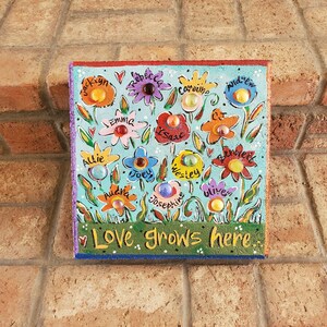 Garden Stone, Stepping Stone, Love Grows Here - Etsy