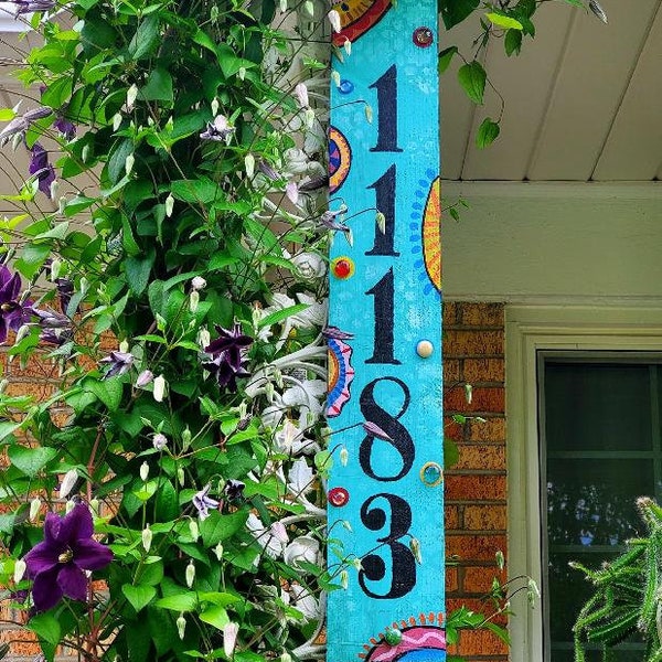 Painted House Number - Etsy