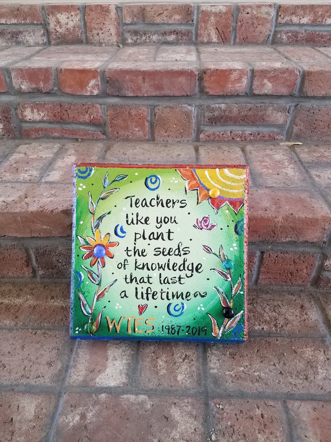 Teacher Stone, Garden Stone, Stepping Stone - Etsy