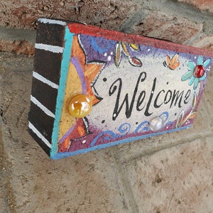Garden Brick, Welcome - Etsy