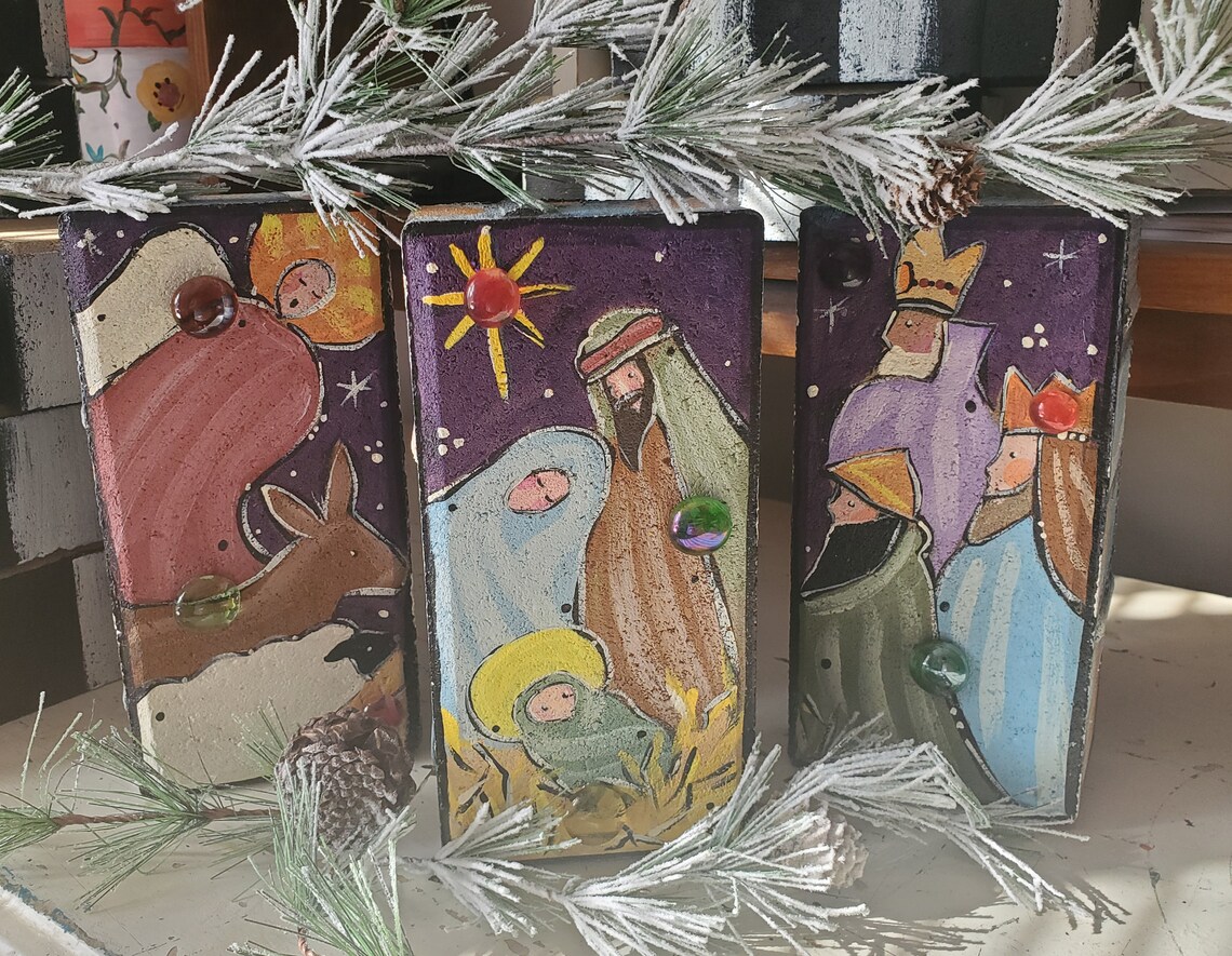 Nativity Set, Nativity Brick Set, Nativity Bricks - Etsy