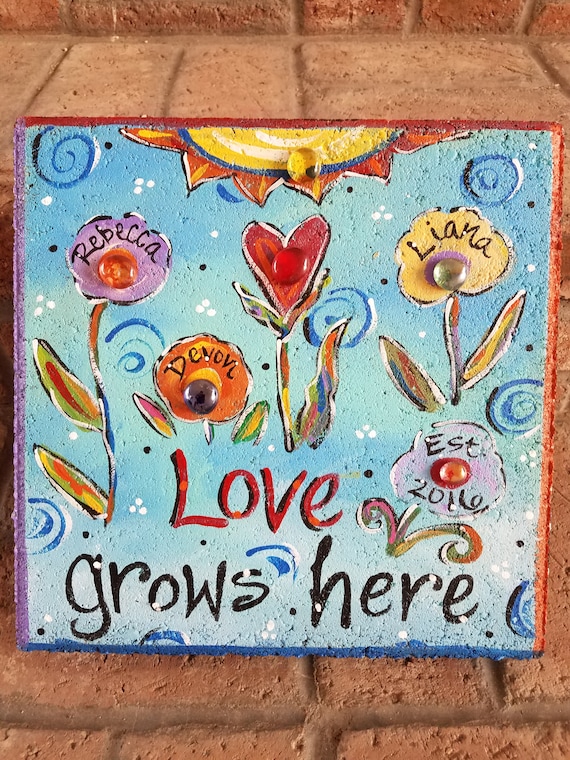 Love Painted Stepping Stone Patterns