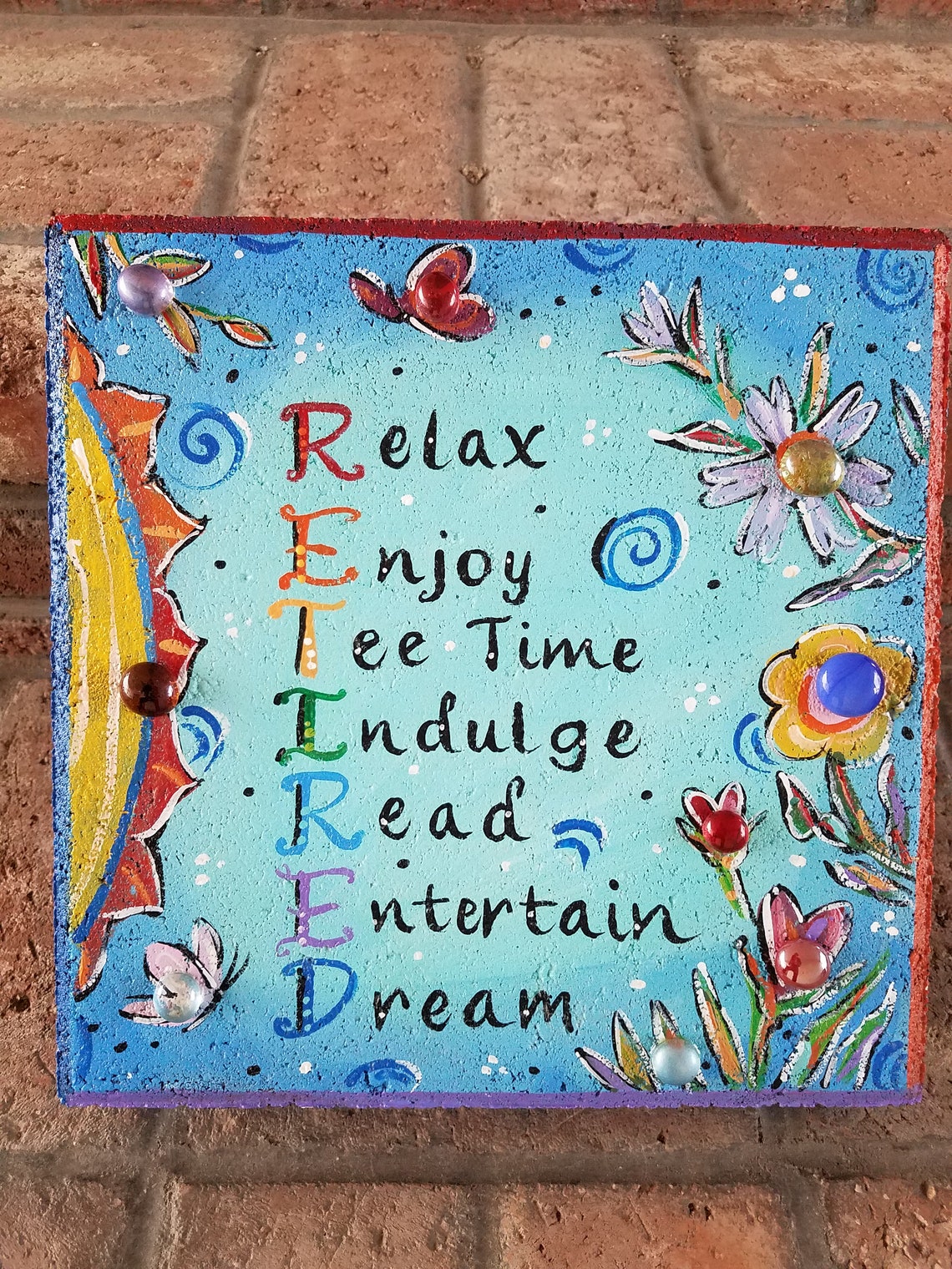 Garden Stone Stepping Stone Retirement Retirement Gift | Etsy