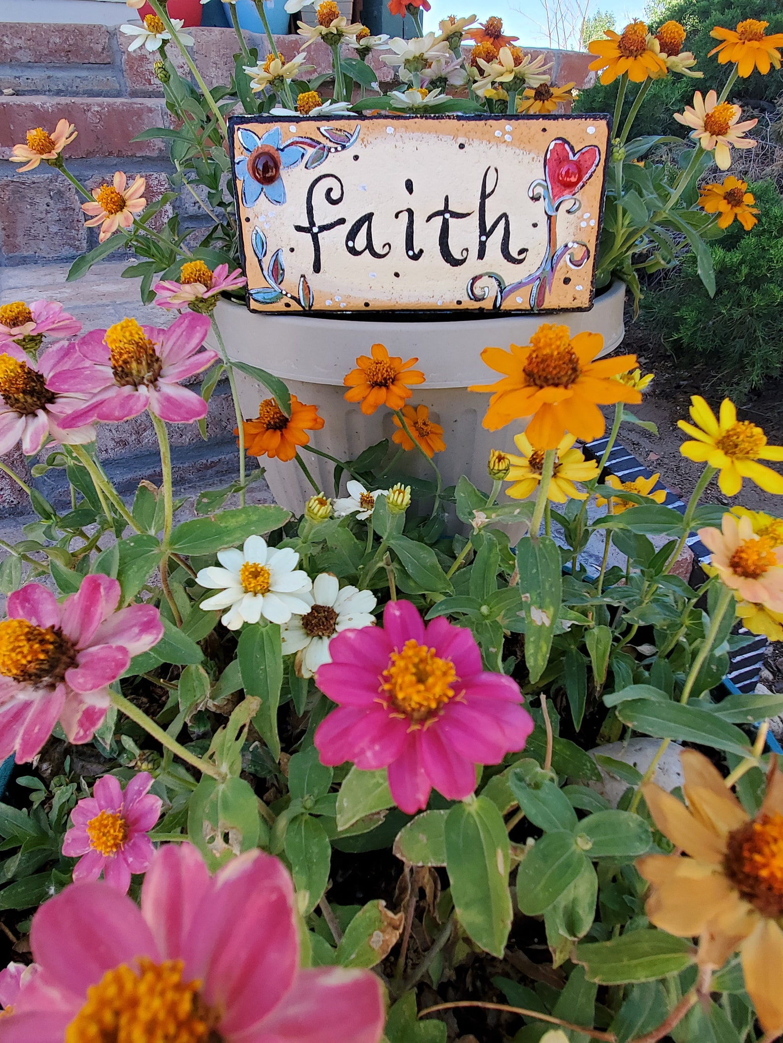 Painted Brick Garden Brick Faith Religious Gift Faith - Etsy