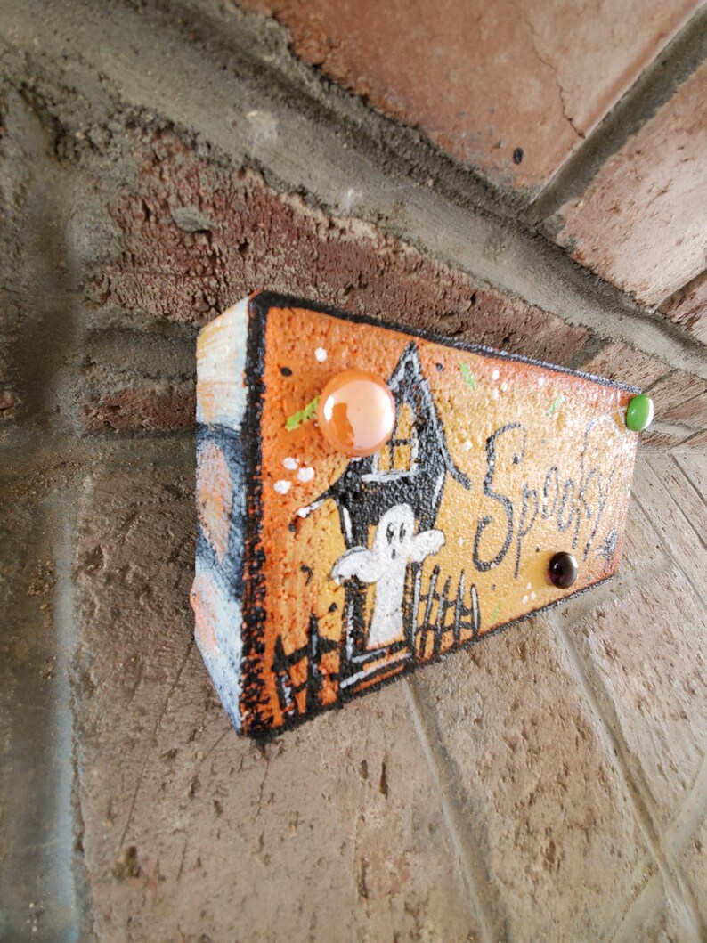 Garden Brick Spooky Halloween Decor Halloween Brick - Etsy