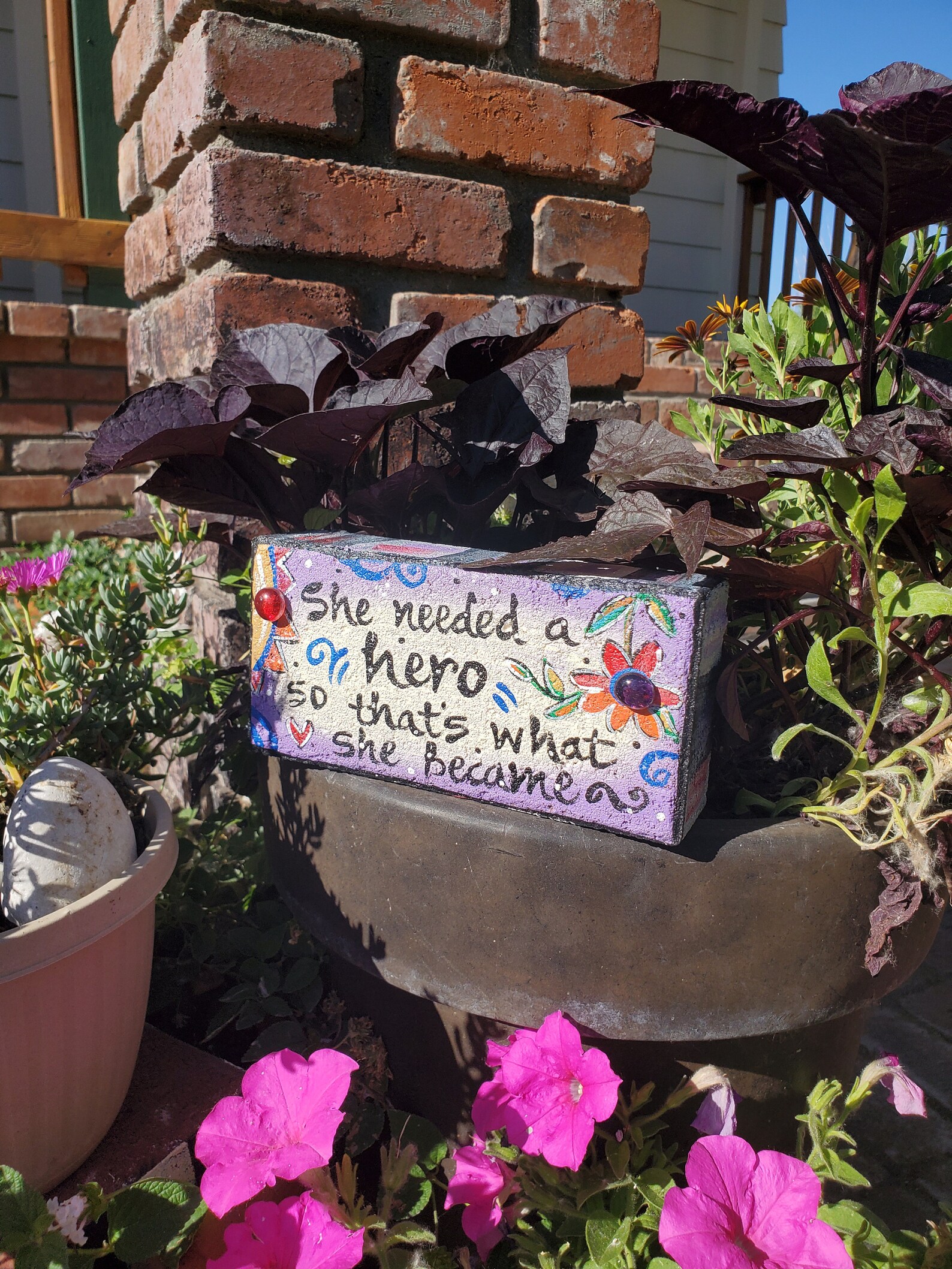 Painted Brick Garden Brick Inspiration Hero - Etsy