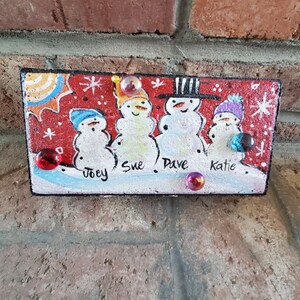 Snowman Family Brick - Etsy