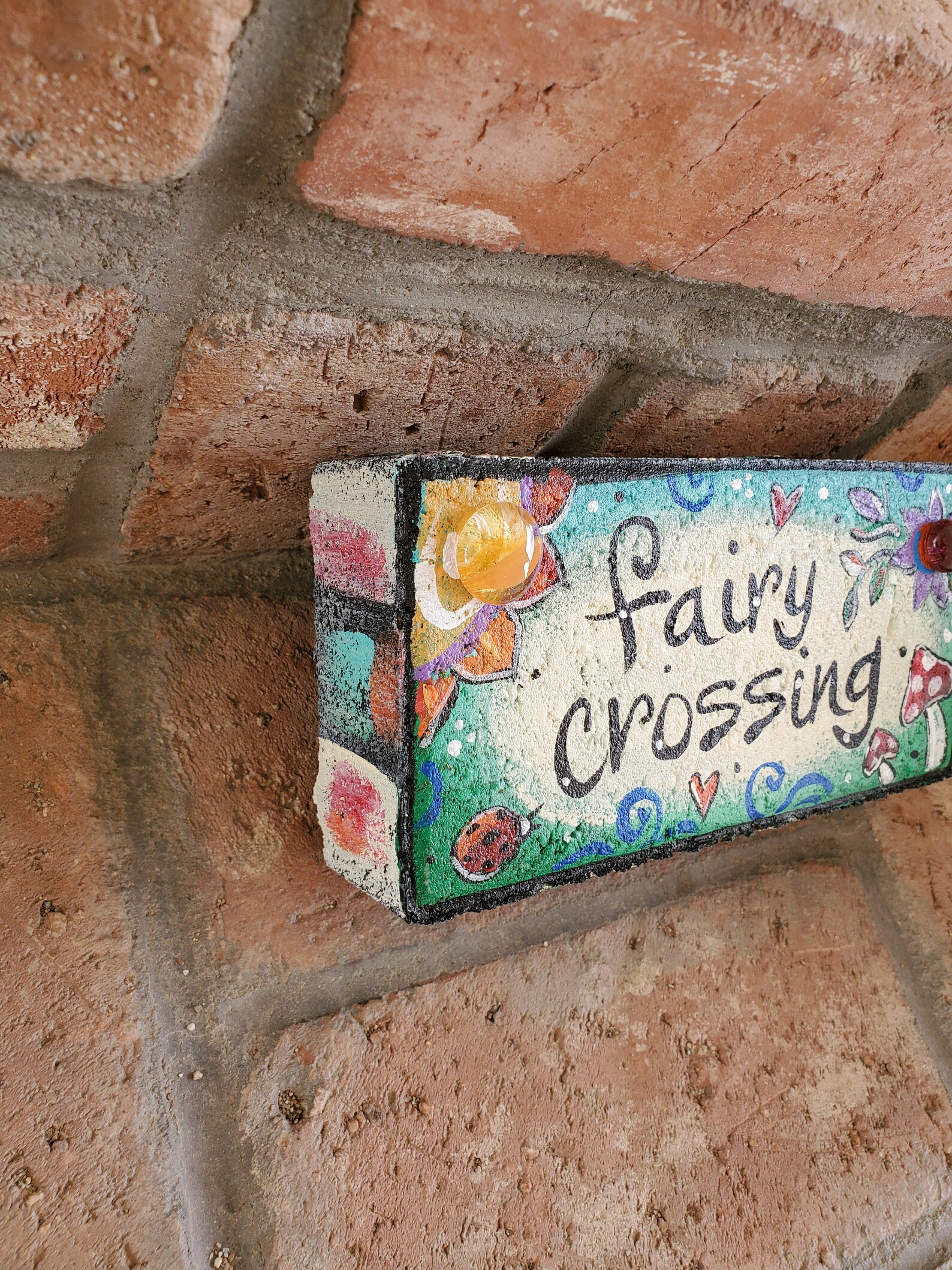 Fairy Garden Painted Brick Fairies Fairy Crossing - Etsy