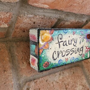 Fairy Garden, Painted Brick, Fairies, Fairy Crossing - Etsy