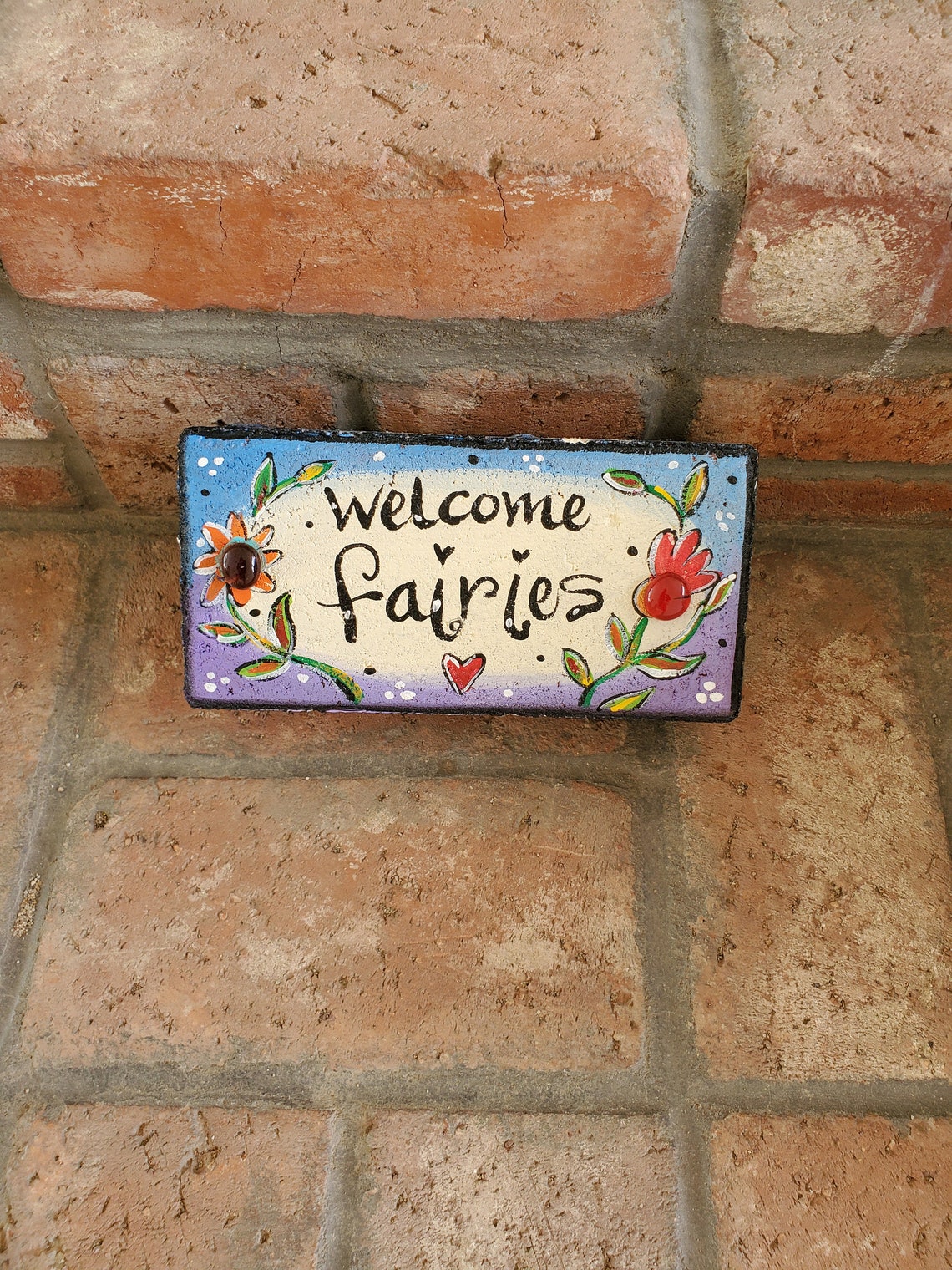 Fairy Garden Painted Brick Fairies Welcome Fairies - Etsy