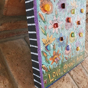 Garden Stone, Stepping Stone, Love Grows Here - Etsy