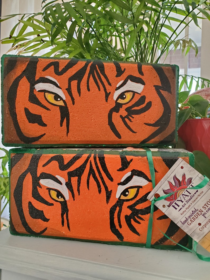 Tiger Brick Painted Brick Year of the Tiger - Etsy