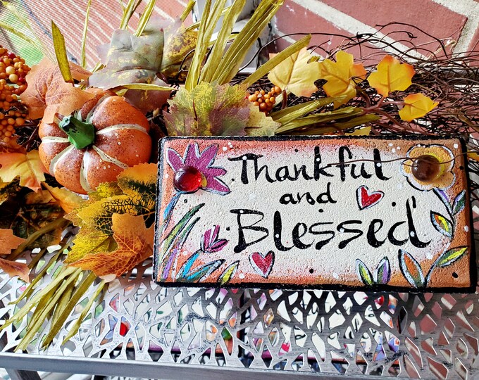 Fall Brick, Garden Brick, Painted Brick - Etsy