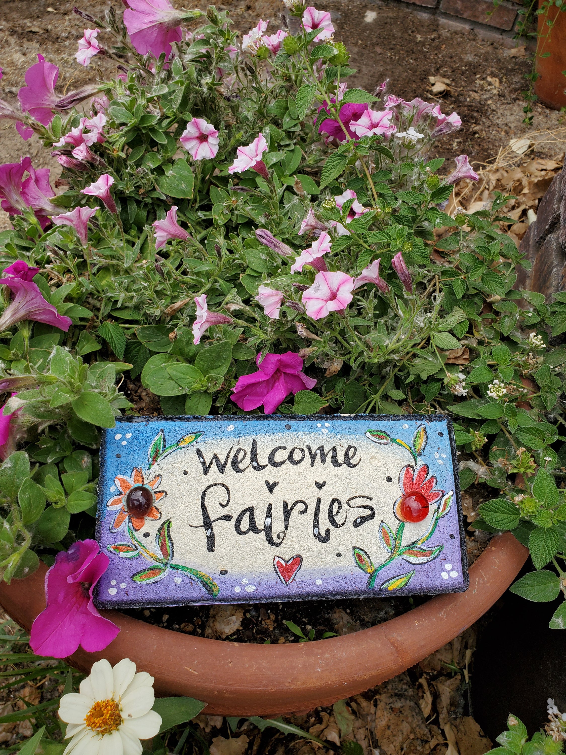 Fairy Garden Painted Brick Fairies Fairy Crossing - Etsy